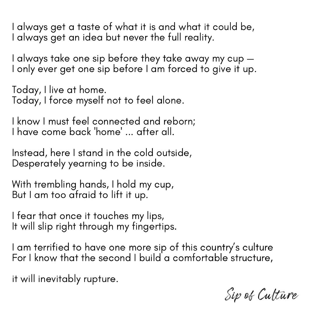 Poem: A sip of culture – Sip of Culture